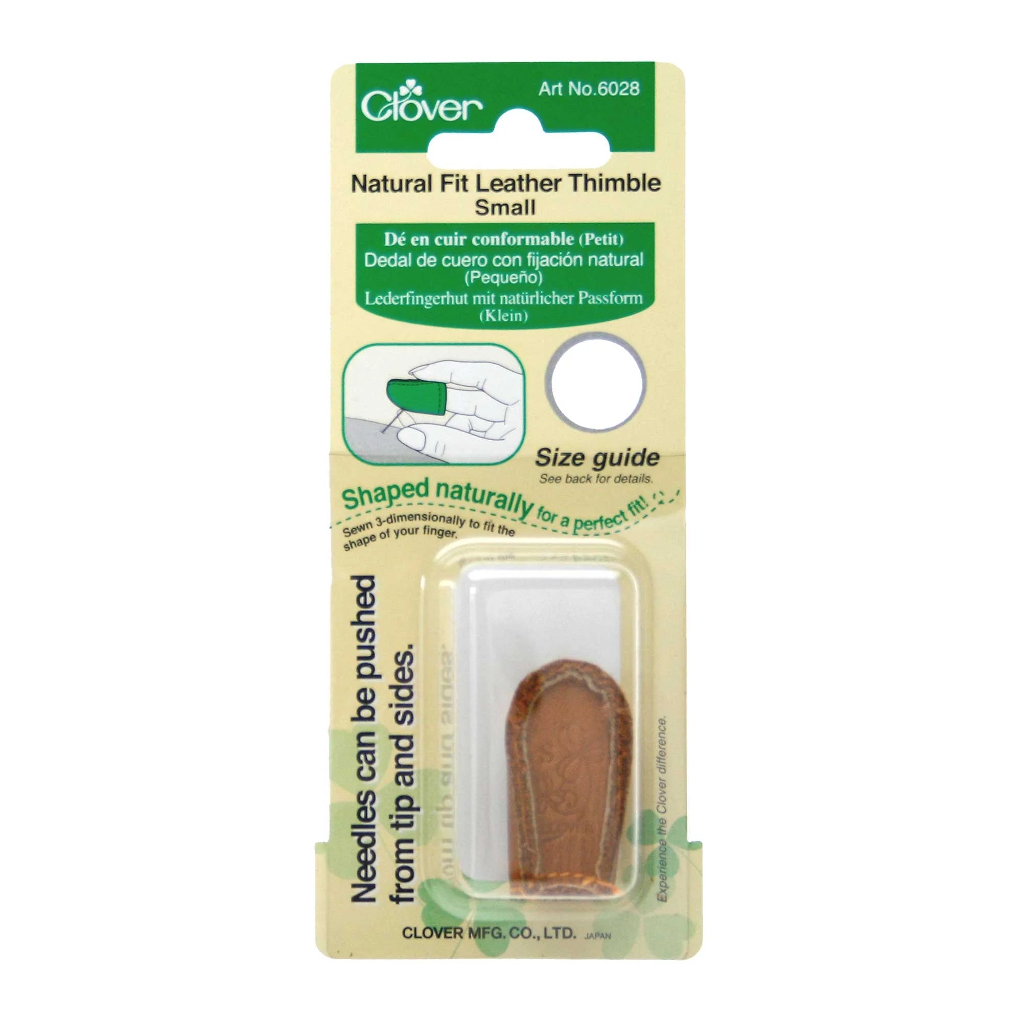 Clover Natural Fit Leather Thimble - The Little Yarn Store